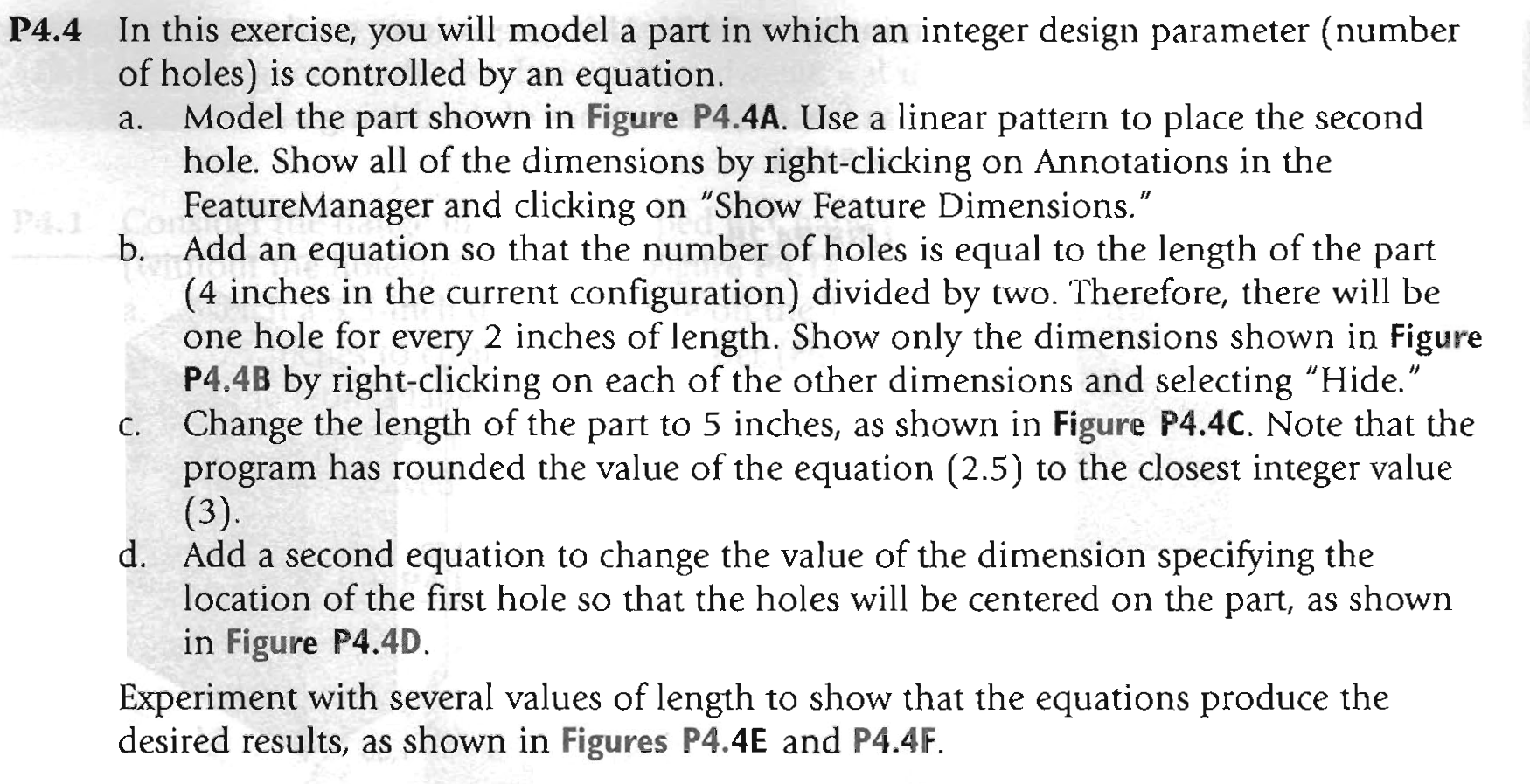 1.4 In this exercise, you will model a part in which | Chegg.com