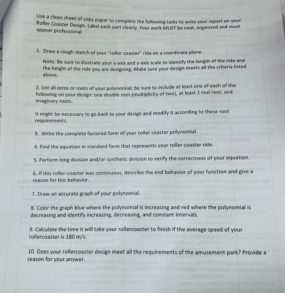 Solved Unit II. Operations with Polynomials and Polynomial | Chegg.com