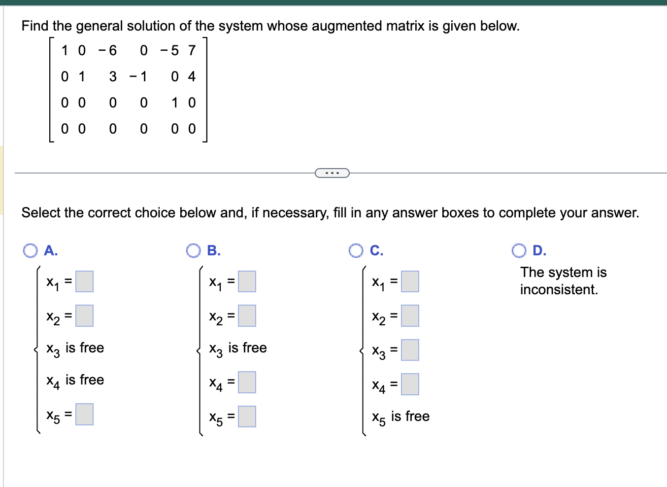 Solved Find the general solution of the system whose | Chegg.com