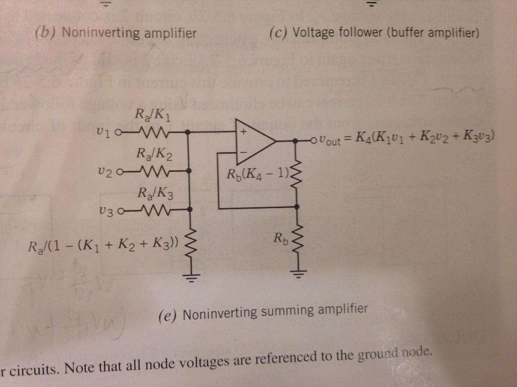 Solved (b) Noninverting amplifier (c) Voltage follower | Chegg.com