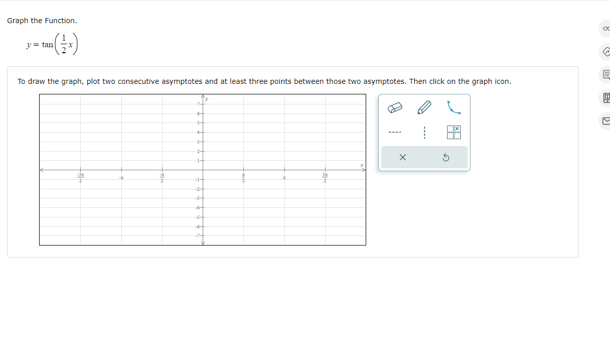Solved Graph the Function.y=tan(12x)To draw the graph, plot | Chegg.com