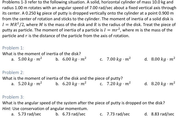 Solved Problems 1-3 ﻿refer to the following situation. A | Chegg.com