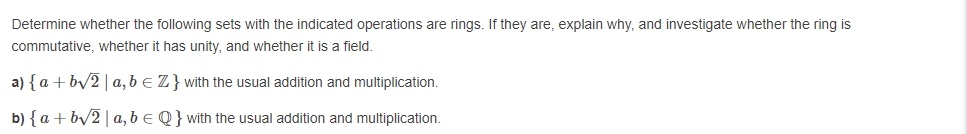 Solved Determine whether the following sets with the | Chegg.com