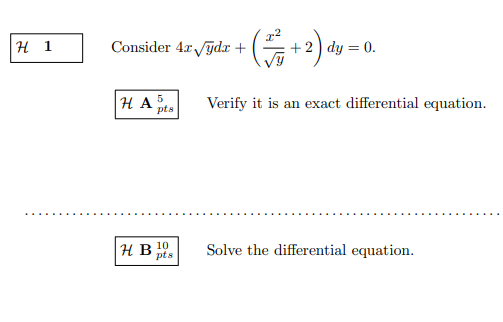 Solved 4xydx+(yx2+2)dy=0. Verify it is an exact differential | Chegg.com