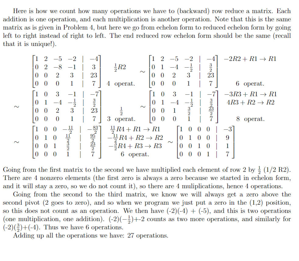 Solved Calculate the number of operations needed to go from | Chegg.com