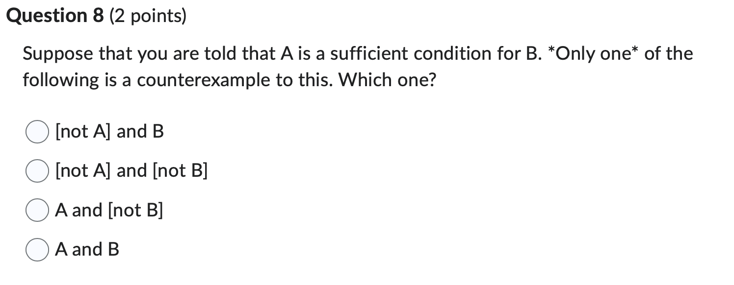 Suppose that you are told that A is a sufficient | Chegg.com