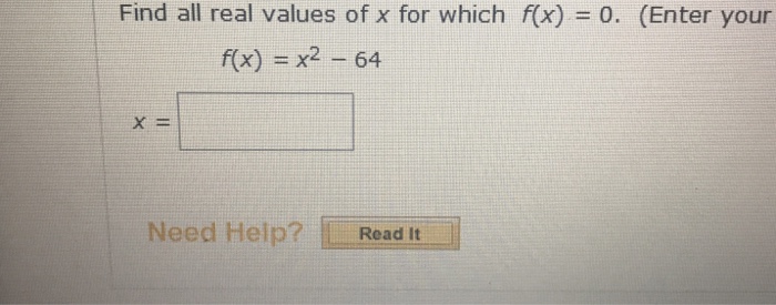 Solved Find all real values of x for which f(x) = 0, (Enter | Chegg.com
