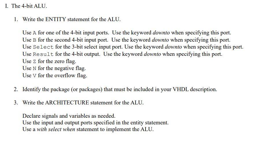 Solved OBJECTIVE. To design a 4-bit Arithmetic and Logic | Chegg.com