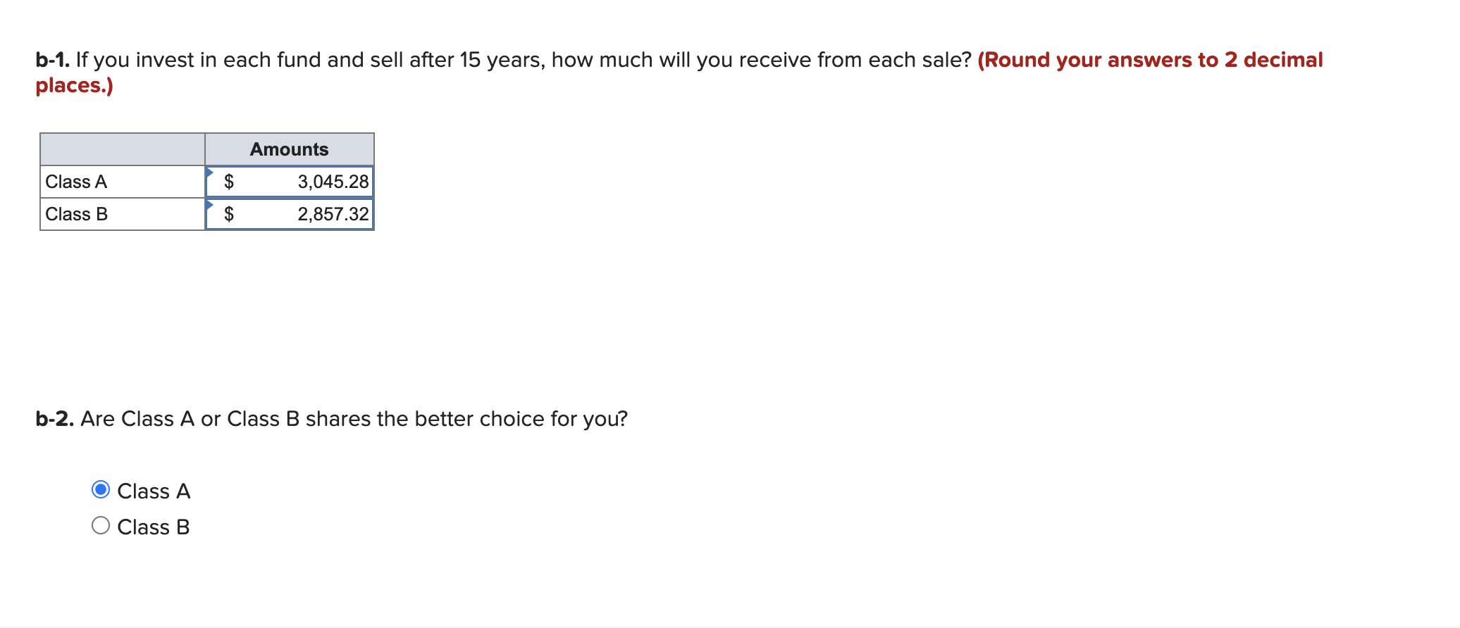 Solved The Investments Fund sells Class A shares with a | Chegg.com