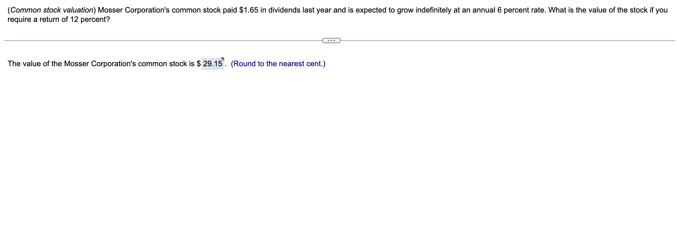 Solved require a return of 12 percent? The value of the | Chegg.com