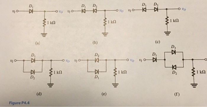 Solved 4.4 In each of the ideal-diode circuits shown in Fig. | Chegg.com