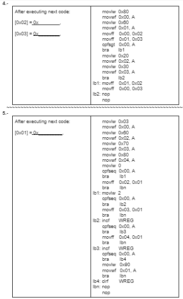 Solved 1.- After executing next code: [0x00] = Ox [0x00) - | Chegg.com