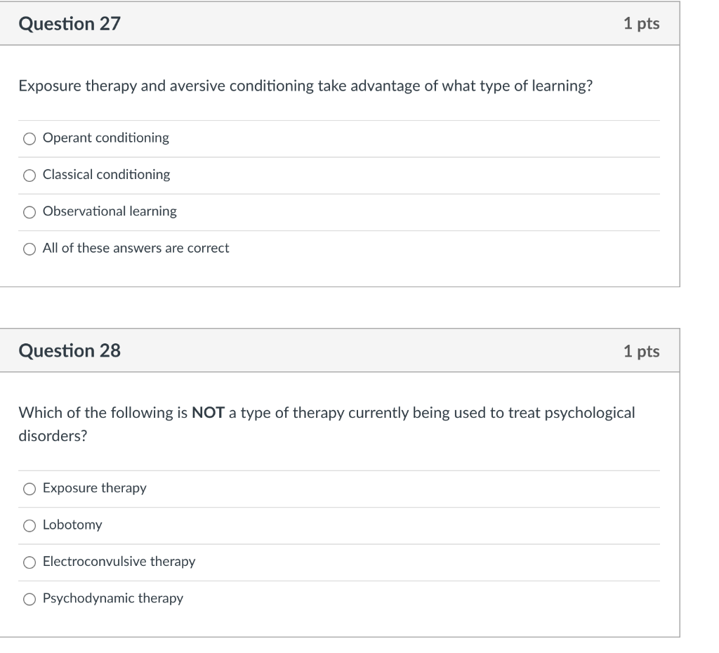 Solved Question 25 1 pts Which of the following type of | Chegg.com