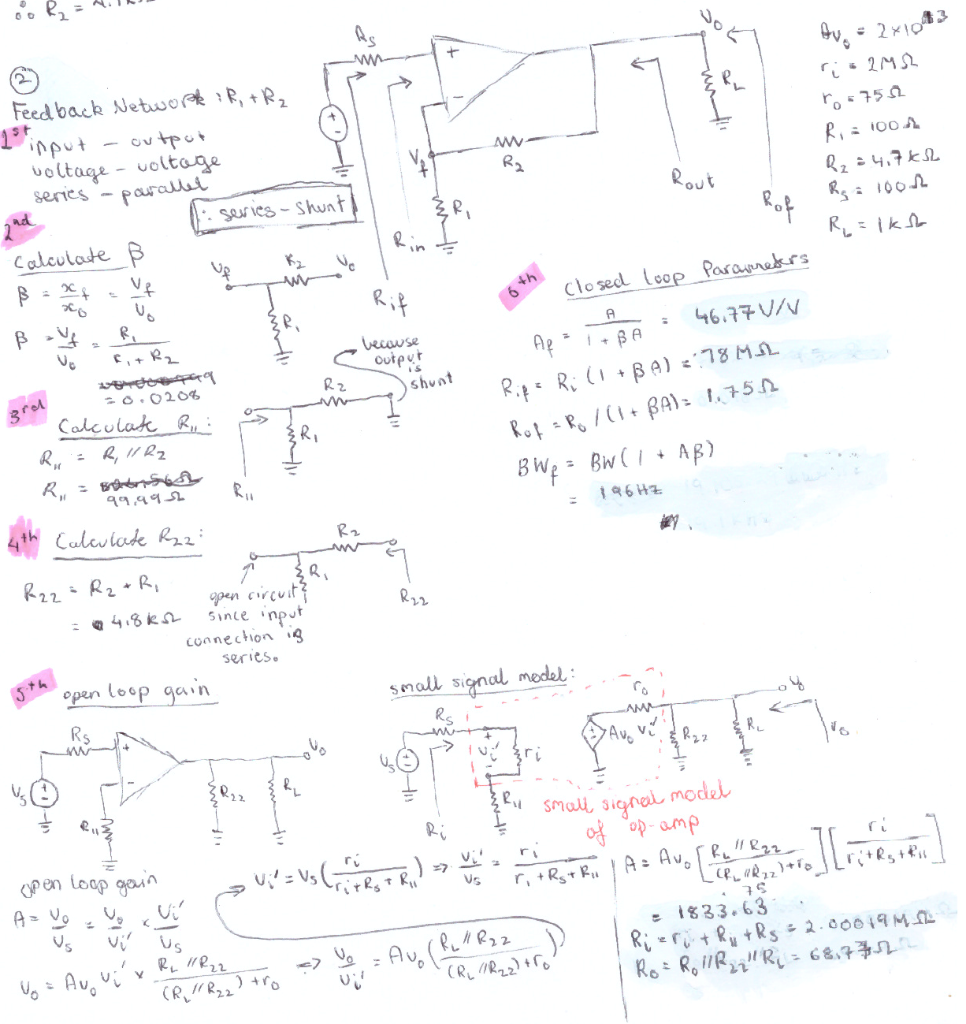 Need to find Closed loop Input and output resistance | Chegg.com