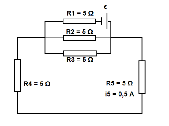 Solved 0,5 A flows through the R5 resistor. What is the | Chegg.com