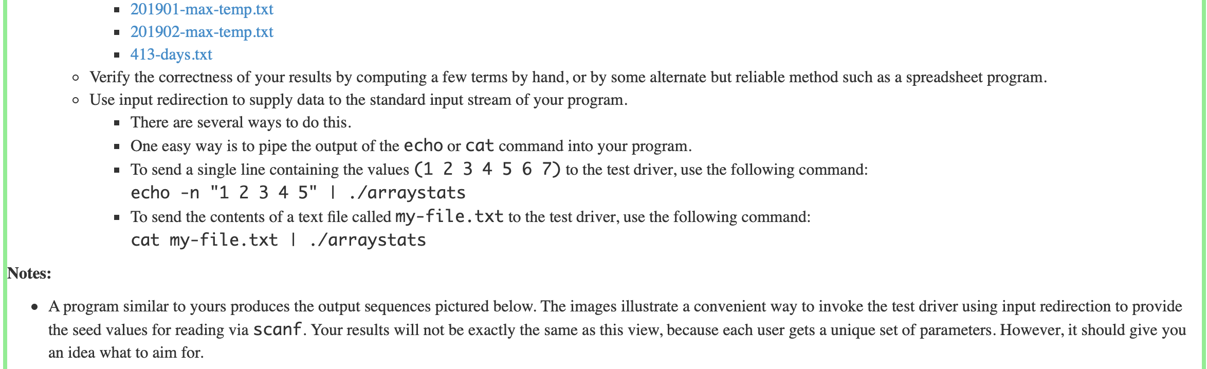Solved Complete the implementation of the arraystats | Chegg.com