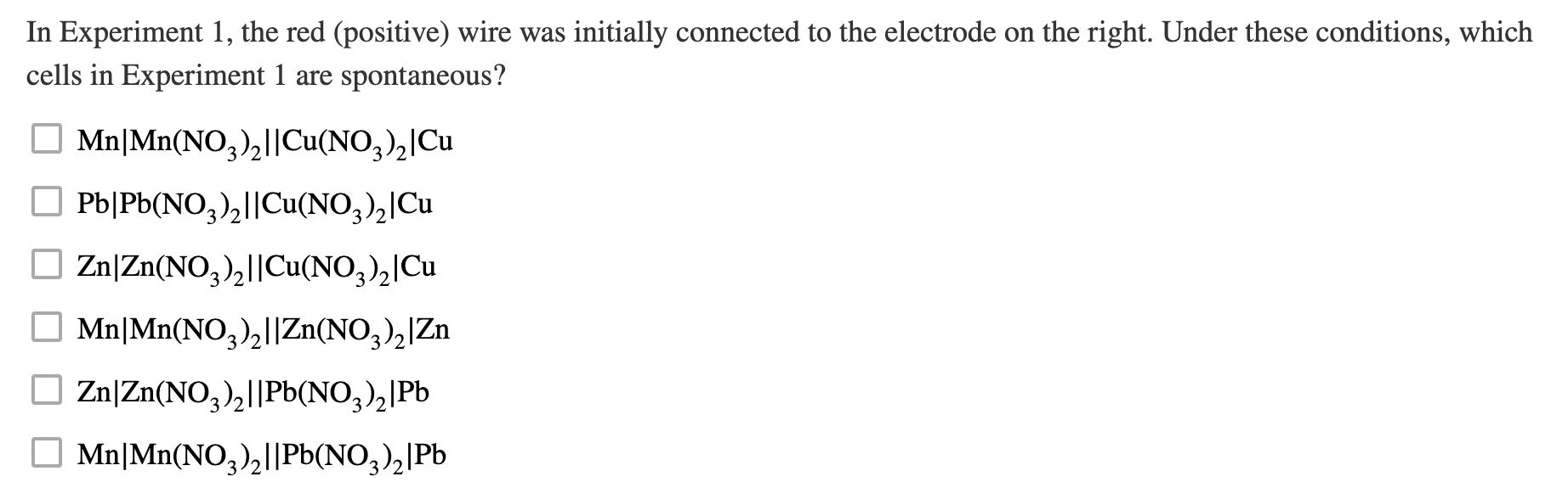 Solved In Experiment 1, the red (positive) wire was | Chegg.com