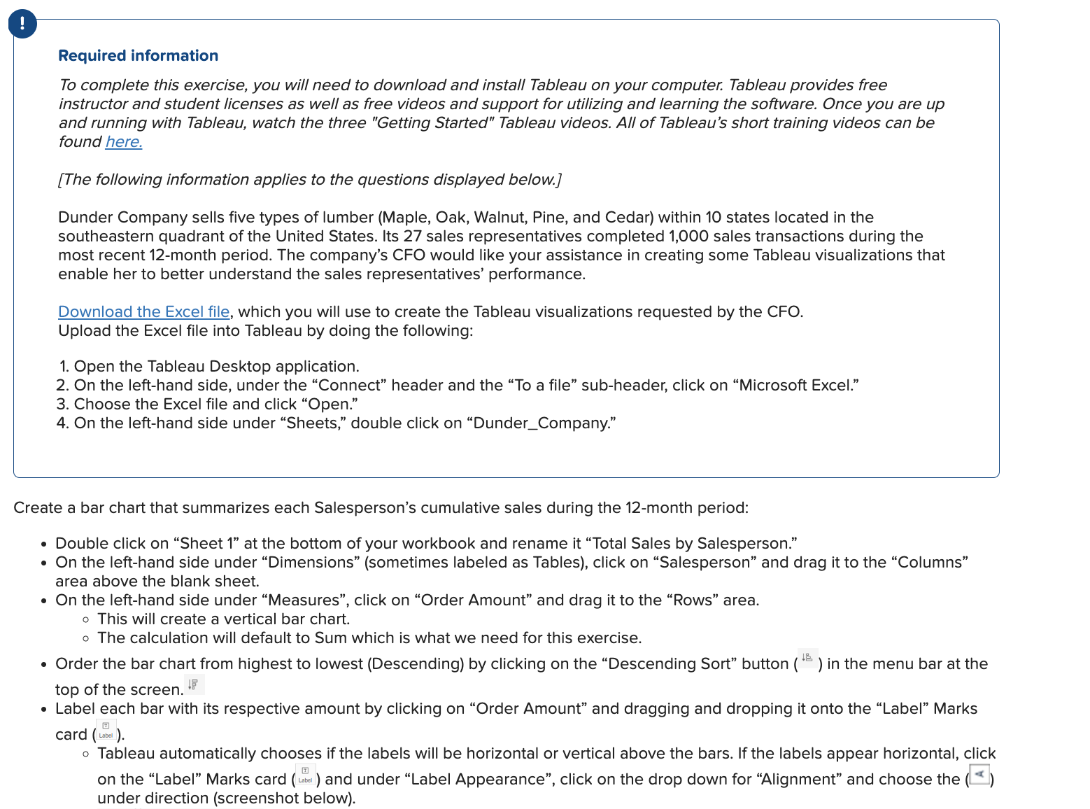 Solved Required information To complete this exercise, you | Chegg.com
