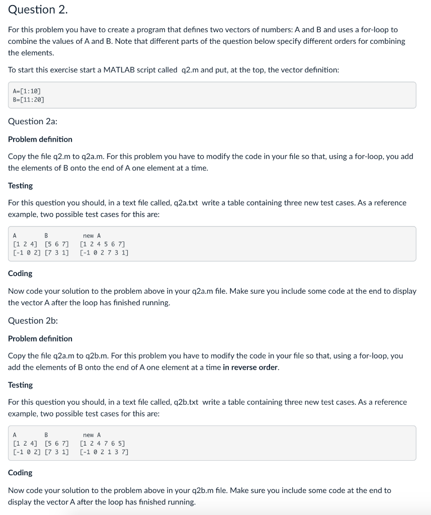 Solved Question 2c: Problem definition Copy the file q2b.m | Chegg.com