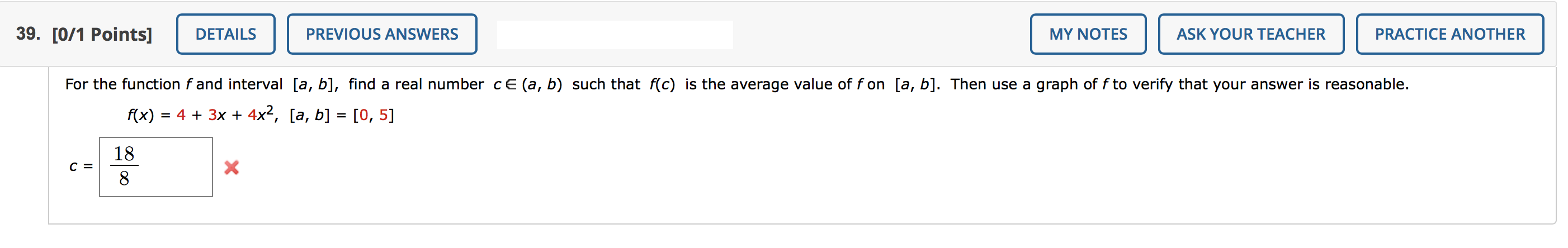 Solved 30. [O/1 Points) DETAILS PREVIOUS ANSWERS MY NOTES | Chegg.com
