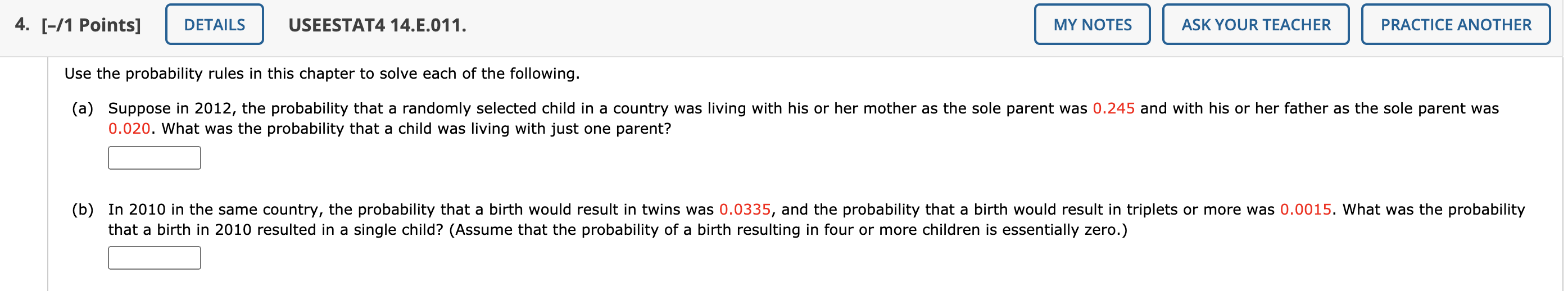 Solved 4. [-/1 Points] DETAILS USEESTAT4 14.E.011. MY NOTES | Chegg.com