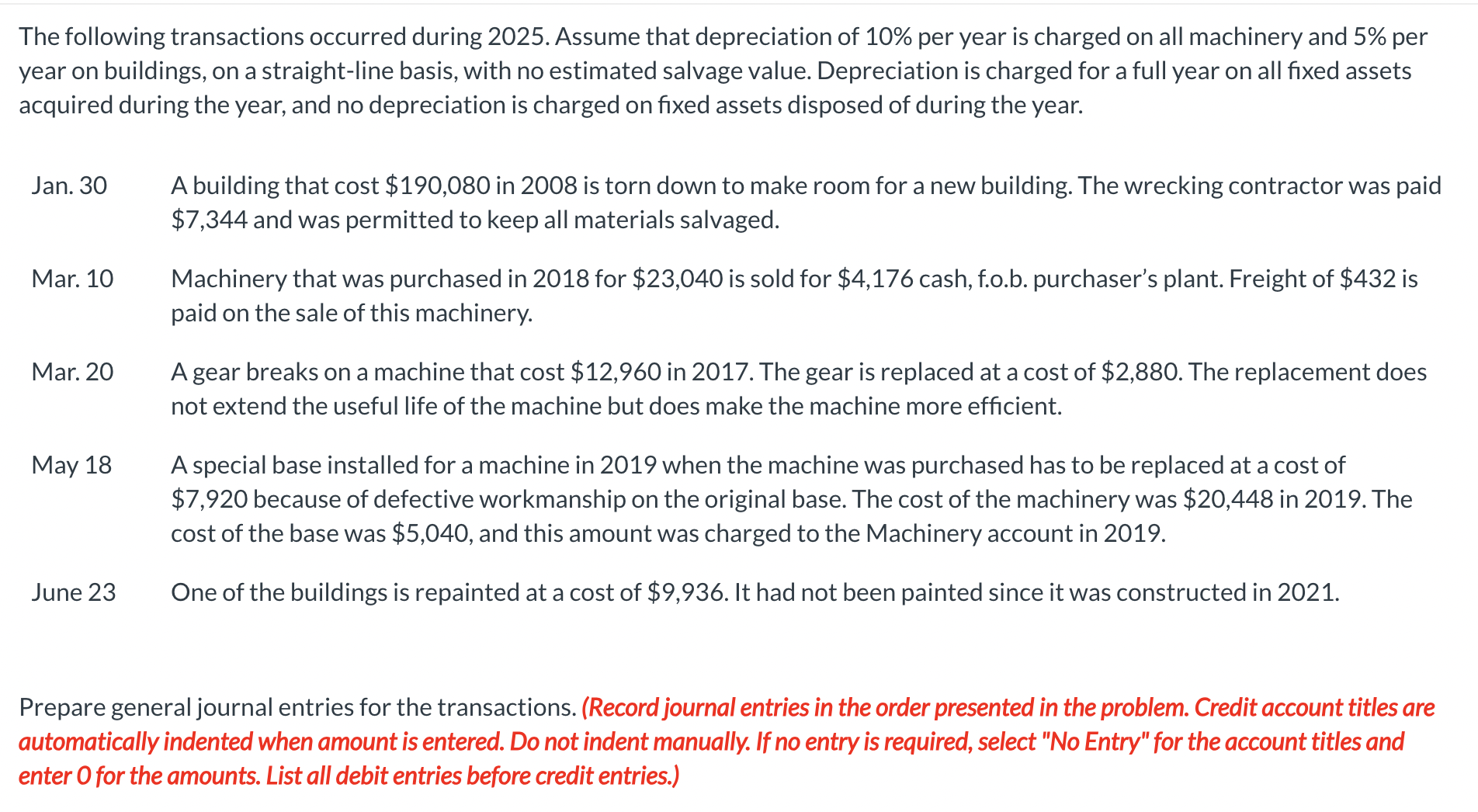 Solved The following transactions occurred during 2025. | Chegg.com