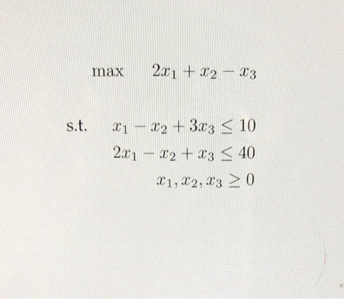 Solved Simplex method in Tableau format For | Chegg.com