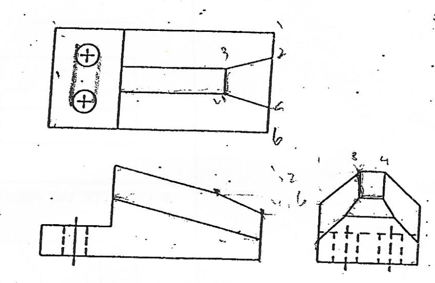 Solved Complete the missing view of following THREE objects. | Chegg.com