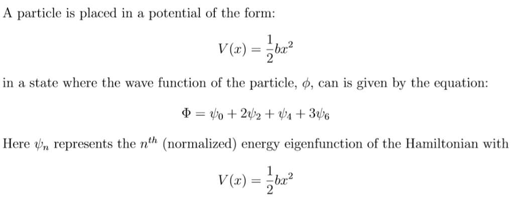 Solved a. Is this wavefunction is a linear combination of | Chegg.com