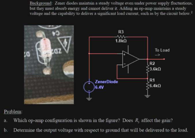 Solved Background: Zener diodes maintain a steady voltage | Chegg.com