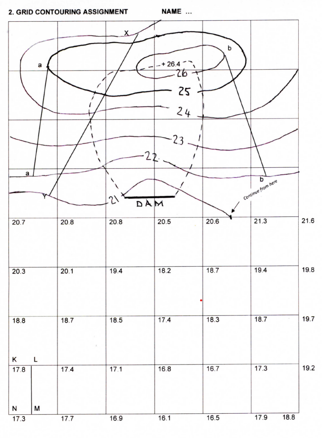 2. GRID CONTOURING ASSIGNMENT NAME ...RL Natural | Chegg.com