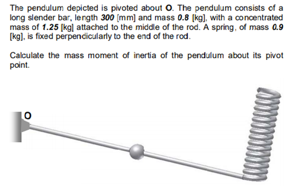 Solved The pendulum depicted is pivoted about O. The | Chegg.com