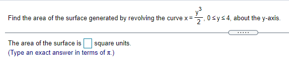 Solved Find the area of the surface generated by revolving | Chegg.com