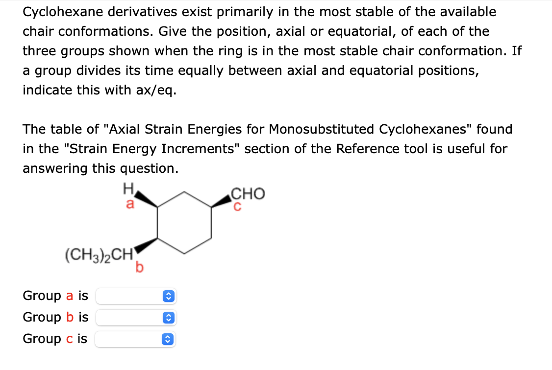 Give the position, axial or equatorial, of each of | Chegg.com