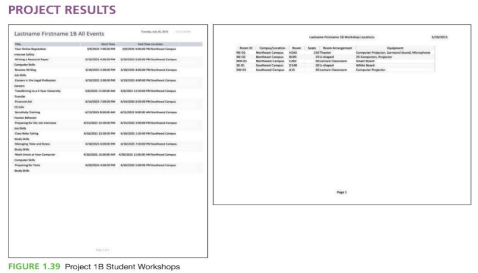 Exercise 1: Student Workshops Database You will | Chegg.com