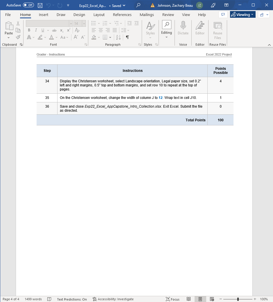 Exp22_Excel_AppCapstone_Intro_Collection Project | Chegg.com