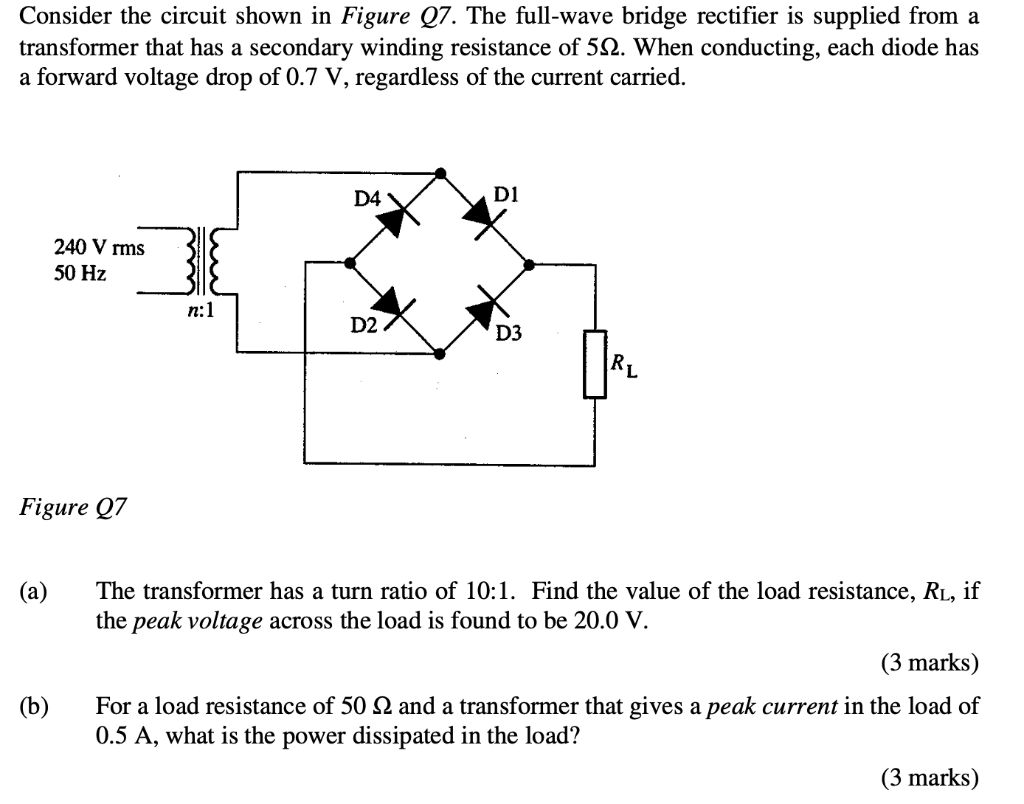 Solved Consider the circuit shown in Figure Q7. The | Chegg.com