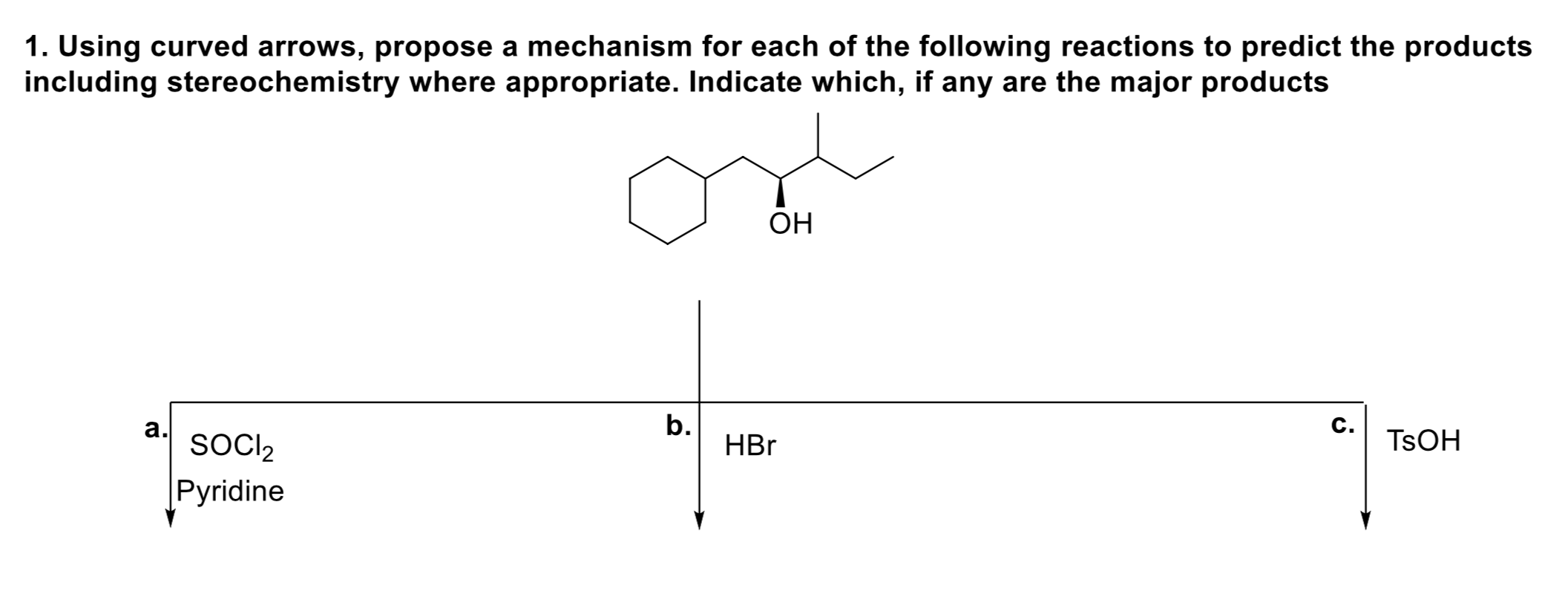 Solved > 1. Using curved arrows, propose a mechanism for | Chegg.com