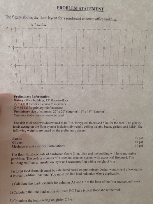 Solved PROBLEM STATEMENT The figure shows the floor layout | Chegg.com