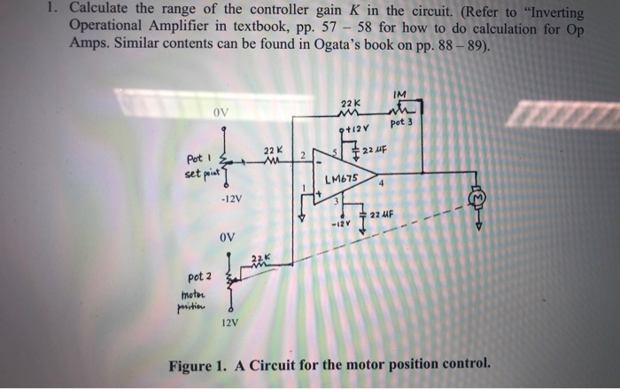 Solved 1. Calculate the range of the controller gain K in | Chegg.com