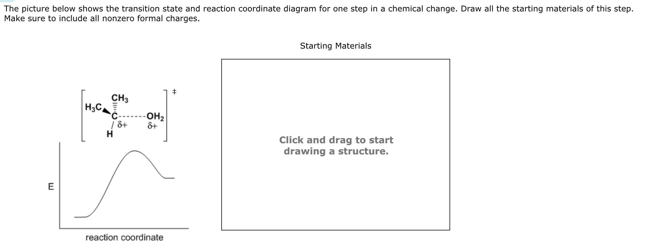 Solved The picture below shows the transition state and | Chegg.com
