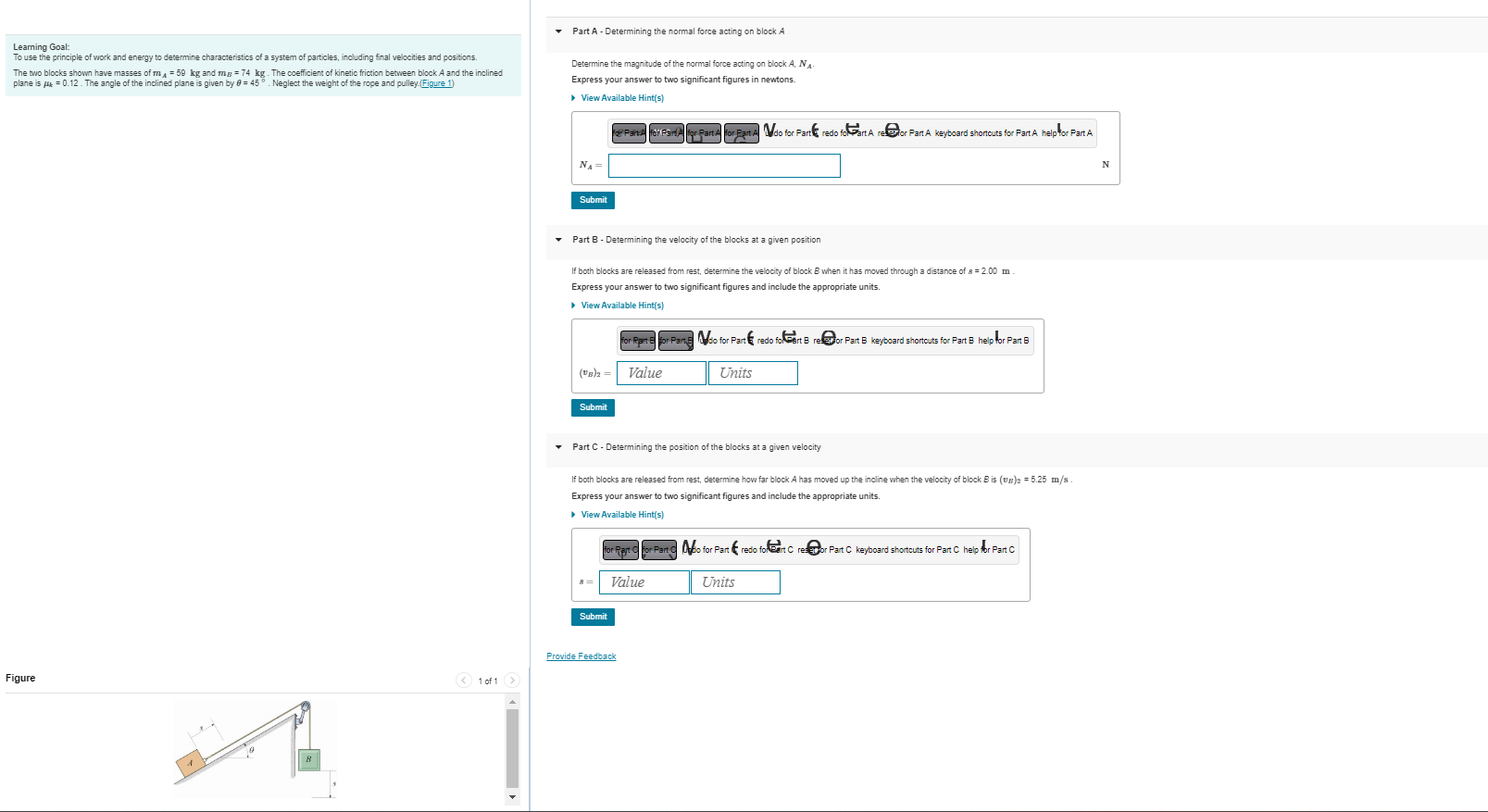 Solved - Part A - Determining the normal force acting on | Chegg.com