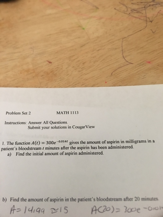 Solved Problem Set 2 MATH 1113 Instructions: Answer All | Chegg.com