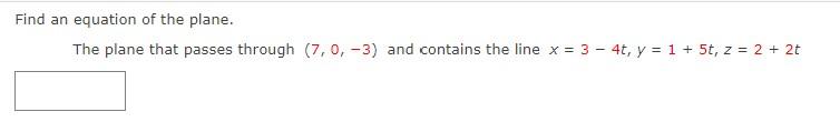 Solved Find an equation of the plane. The plane that passes | Chegg.com
