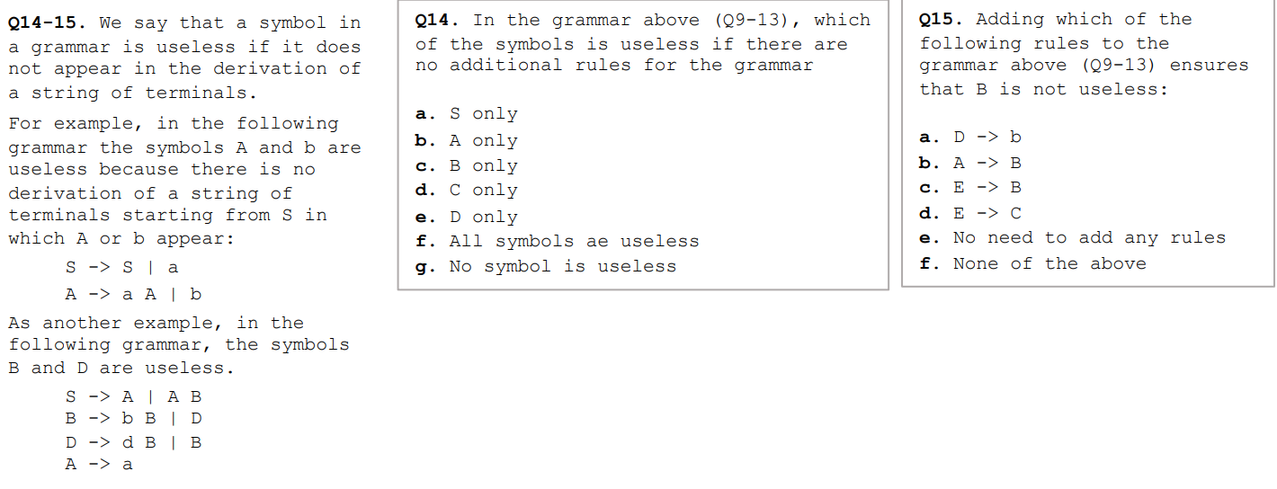 Solved Q9-13. You are given the following rules from a | Chegg.com