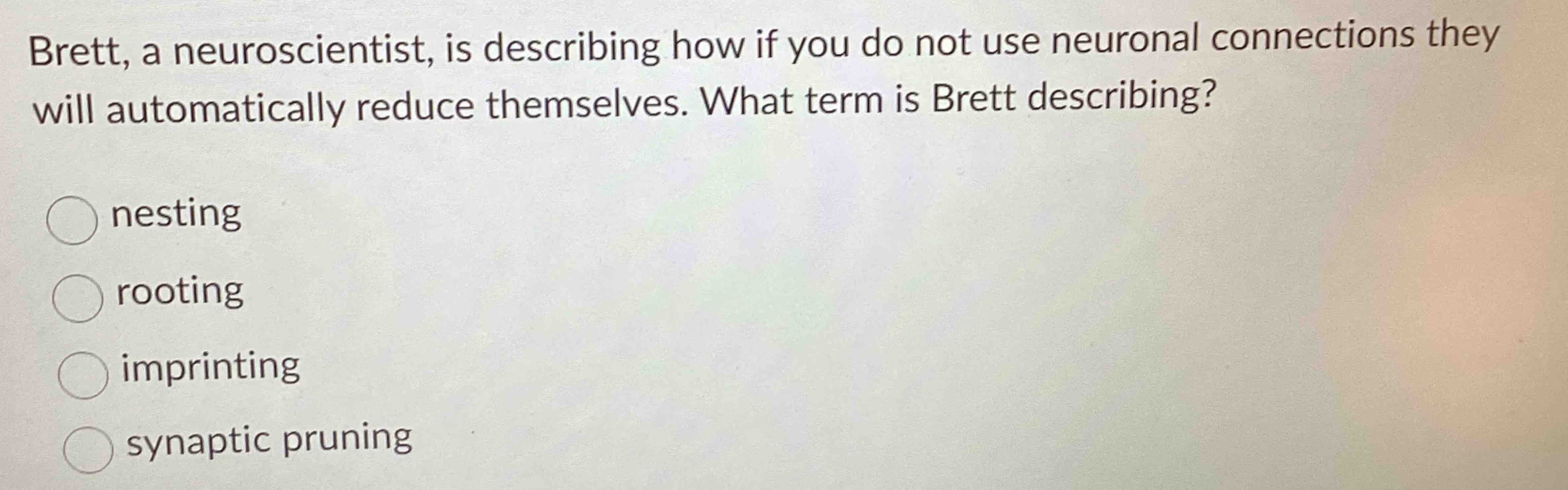 Solved Brett, a neuroscientist, is describing how if you do | Chegg.com