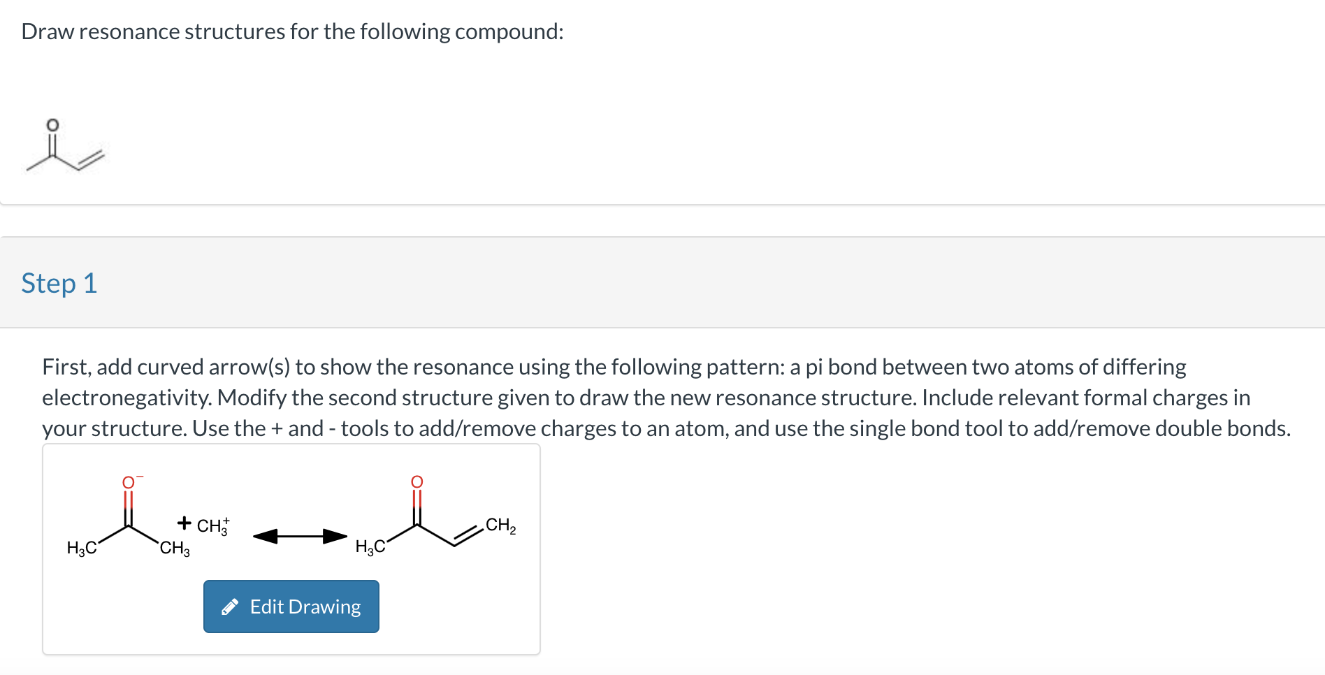Solved Draw resonance structures for the following compound: | Chegg.com