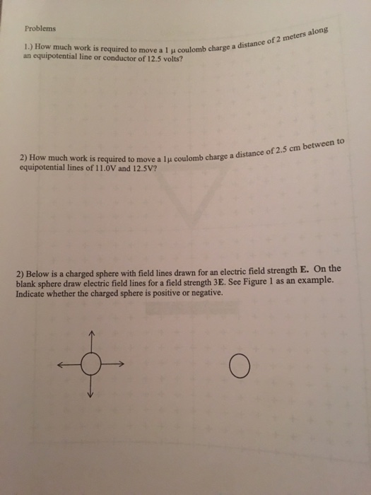Solved How much work is an required to move a 1 mu coulomb | Chegg.com