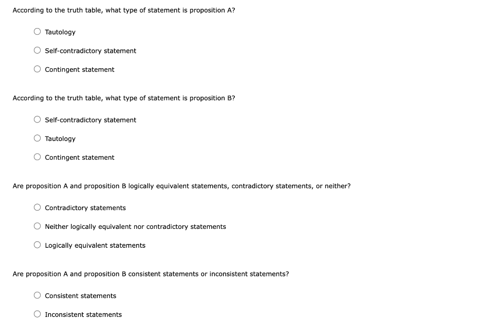 Solved Complete The Truth Table For The Given Propositions 9874