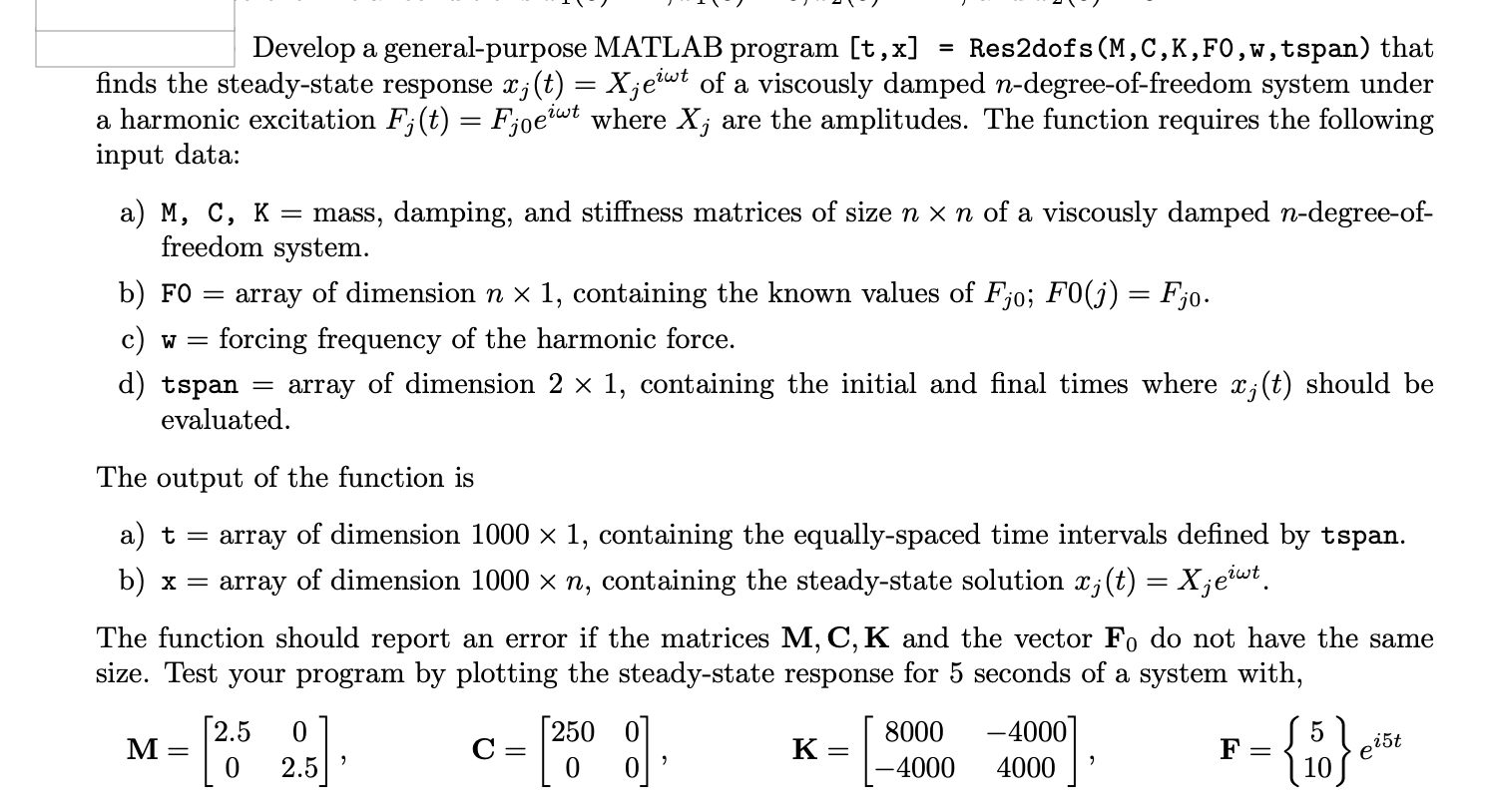 this is the question based on matlab function that is | Chegg.com